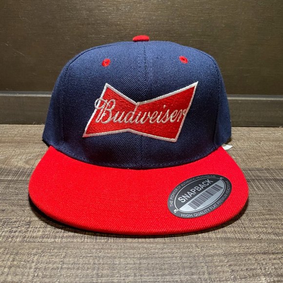 Accessories | Budweiser Beer Blue And Red Twotone On Snapback Hat ...